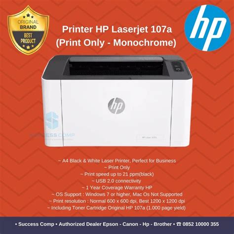 Printer Hp Laserjet 107a Monochrome Lazada Indonesia