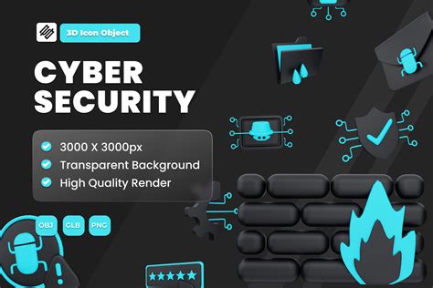 Premium Cyber Security 3d Illustration Pack From Crime And Security 3d Illustrations
