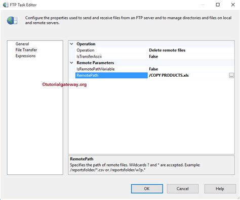 Ssis Ftp Task Delete Remote Files