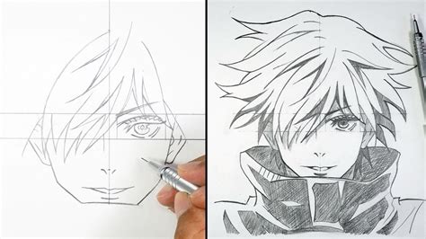 How To Draw Gojo Satoru Easy Tutorial Anime Drawing YouTube