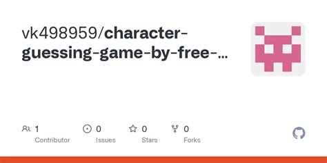 github vk498959 character guessing game by free api