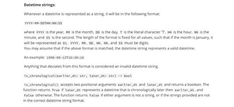 Solved Datetime Strings Whenever A Datetime Is Represented