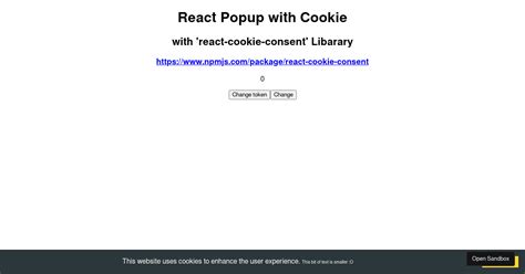 React Cookie Consent Forked Codesandbox