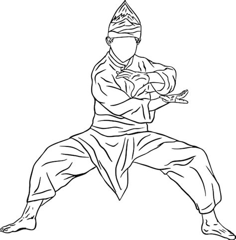 Premium Vector Pencak Silat Vector Illustration Character