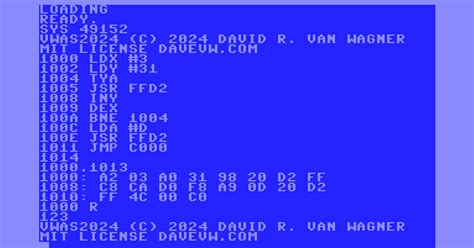 Tech With Dave Mini Assembler With Disassembler Display Edit And Run