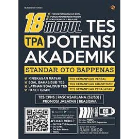 18 Tpa Module Standard Academic Potential Test Tpa Bappenas Oto