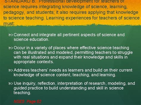Schema For Professional Development To Implement The Framework