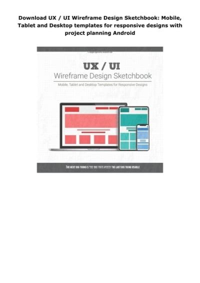 Download Ux Ui Wireframe Design Sketchbook Mobile Tablet And Desktop Templates For