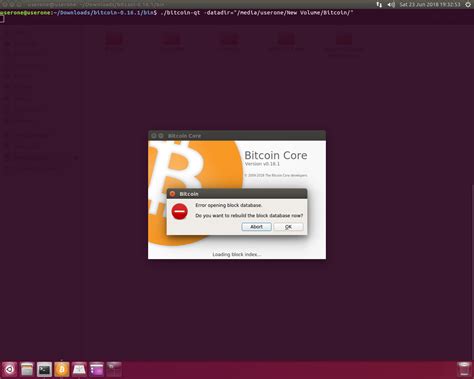 Error Opening Block Database