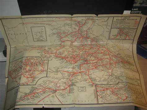 Railwayana Gwr Route Map C 1930s £5 99 Picclick Uk