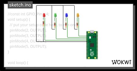 Blink 4 Led Without Loop Copy Wokwi Esp32 Stm32 Arduino Simulator