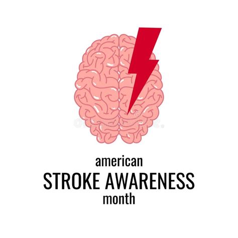 Stroke Awareness Month Design In Flat Style Stock Vector Illustration