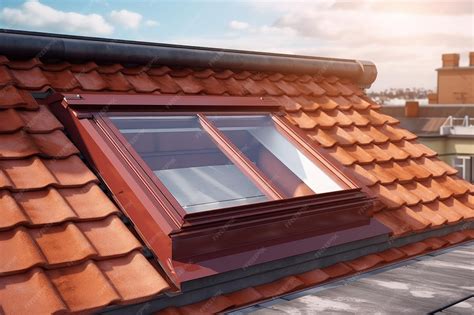 Ventana De Tragaluz De Techo Moderno En La Construcción De Techos De