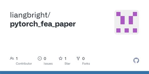 Github Liangbrightpytorchfeapaper