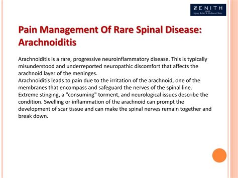 Ppt Arachnoiditis A Rare Spinal Disease Symptoms Treatments