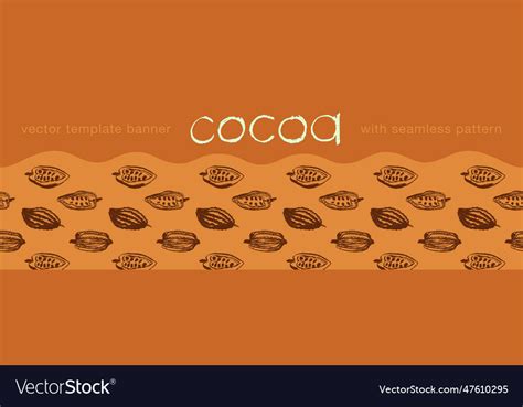 Cocoa Beans Banner Template Royalty Free Vector Image