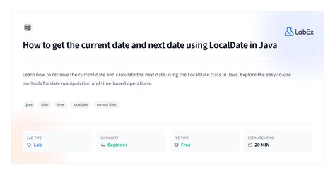 How To Get The Current Date And Next Date Using Localdate In Java Labex