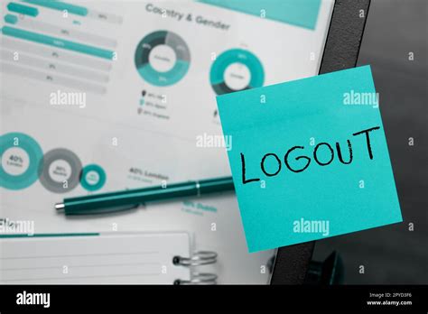 Inspiration Showing Sign Logout Conceptual Photo Go Through Procedures