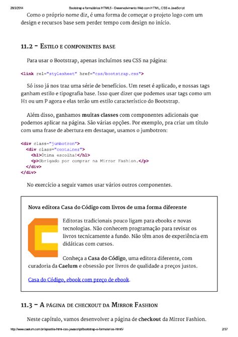 Cap11 Bootstrap E Formulários Programação I