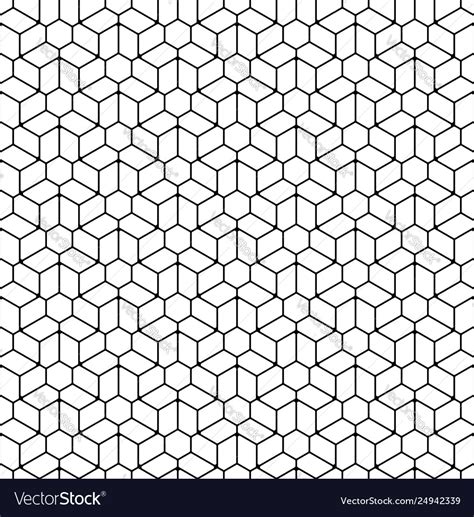 Simple Seamless Geometric Ornament In Black Vector Image