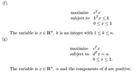 Solved For Each Of The Following LPs Express The Optimal Chegg Com