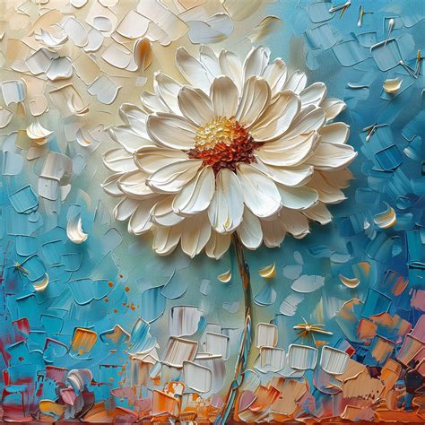 Купить картину Белый цветок Искусственый Интеллект в Киеве доступная цена в Украине фото