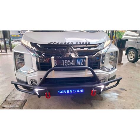 Jual Tanduk Depan Xpander Model Mini Overland Besi Sevencode Bumper Depan Xpander Mini Overland
