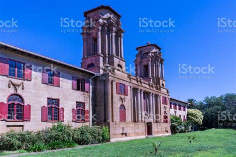 Bloemfontein City Hall Historic Sandstone Building Front Garden