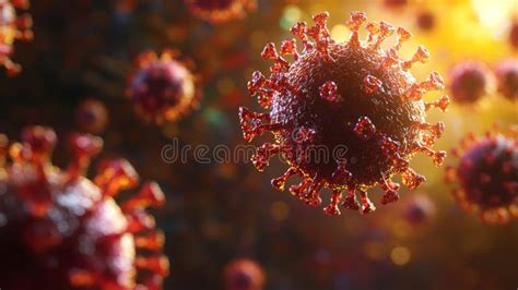 Detailed 3d Model Of A Virus Particle With Spiky Proteins Stock Illustration Illustration Of