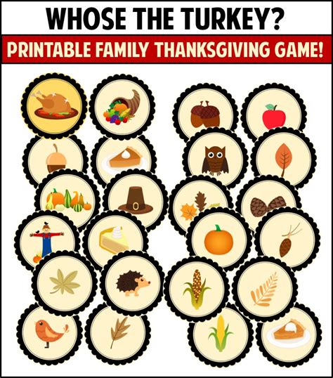Thanksgiving Printable Games