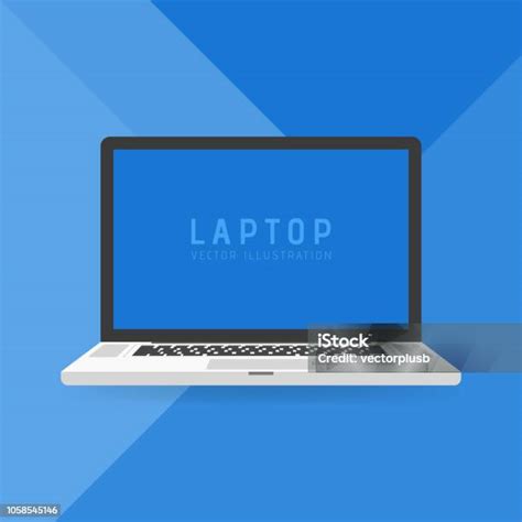 평면 스타일에 파란색 소재 디자인 배경에 흰색 알루미늄 노트북 노트북에 대한 스톡 벡터 아트 및 기타 이미지 노트북 열다 개발 Istock