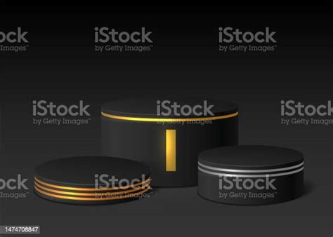 무대 우승자 연단 현실적인 벡터 3d 그림 0명에 대한 스톡 벡터 아트 및 기타 이미지 0명 1위 3차원 형태 Istock