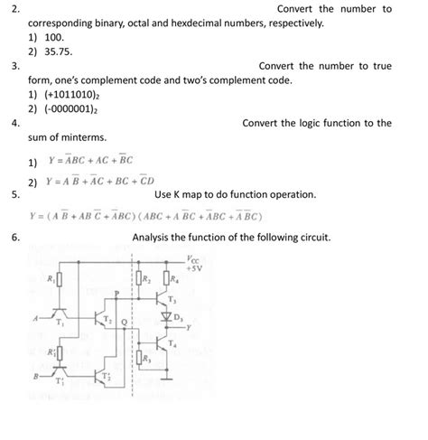 [solved] 2 convert the number to corresponding binary o