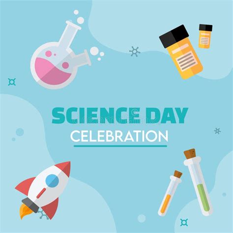 Rocket And Science Lab Tools Vector Stock Illustration Illustration