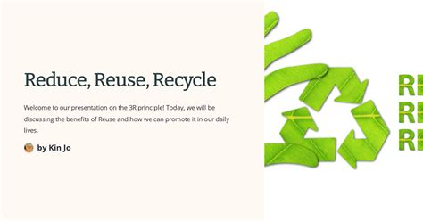 Reduce, Reuse, Recycle