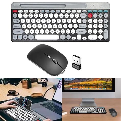 2 4ghz Bt 2 Mode Keyboard And Mouse Combo Ergonomic Multi Device Keyboard Mouse Rechargeable