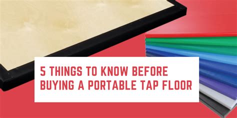 5 Things To Know Before Buying A Portable Tap Floor The Portable Tap
