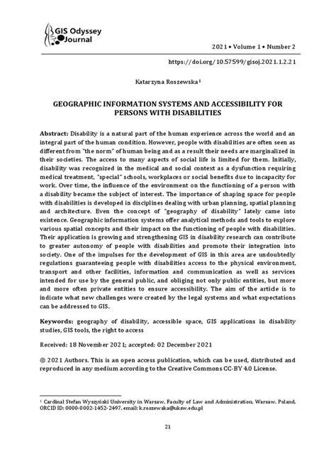 Geographic Information Systems And Pdf Accessibility Geographic