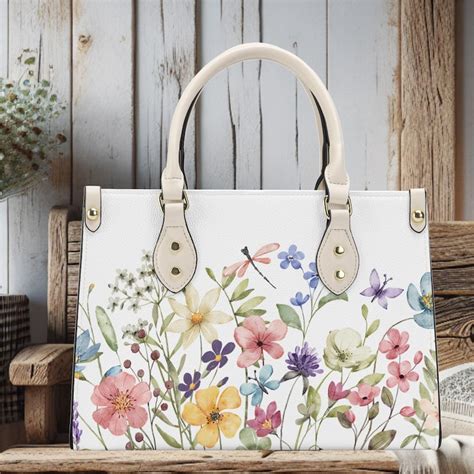 Floral Print Handbag Etsy