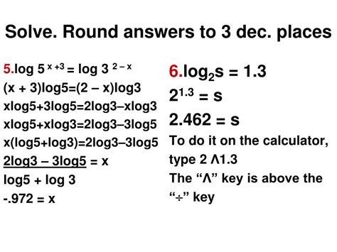 PPT Log Equations Review PowerPoint Presentation Free Download ID 3669070