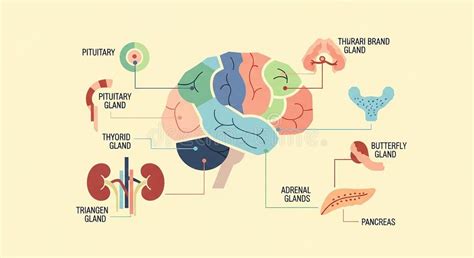 Infographic Illustrating The Endocrine Systems Glands And Their