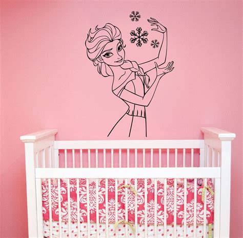 Queen Elsa Wall Decal Vinyl Sticker Frozen Princess The Snow Queen Wall Art Home Girls Room