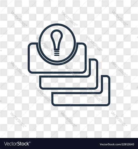 Layer Concept Linear Icon Isolated On Transparent Vector Image