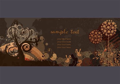 복고풍 꽃 배경 벡터 Eps Ai Uidownload