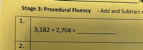 Solved N Stage 3 Procedural Fluency Add And Subtract R Others