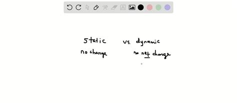 SOLVED What Is The Difference Between A Static Equilibrium And A Dynamic Equilibrium Give
