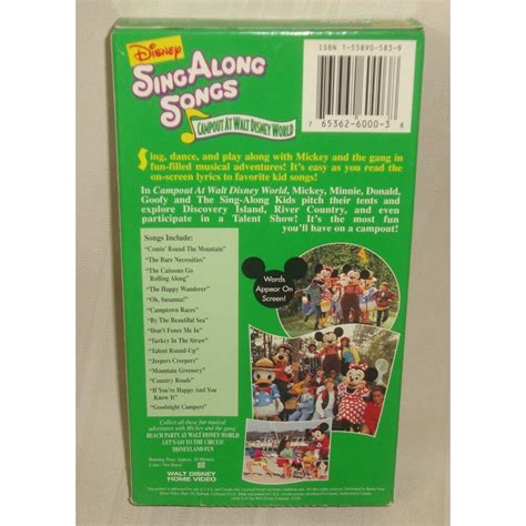 Disney Sing Along Songs Vhs Tape Campout At Walt Disney World Etsy