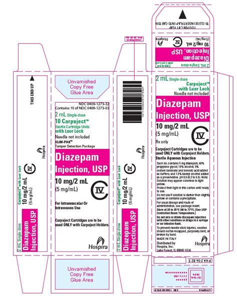 Dailymed Diazepam Injection Solution
