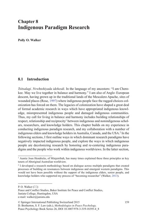 Pdf Indigenous Paradigm Research