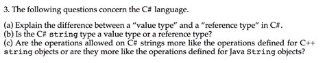 Solved 3 The Following Questions Concern The C Language